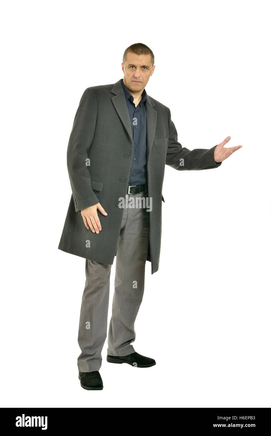 Handsome Man in coat Stock Photo - Alamy