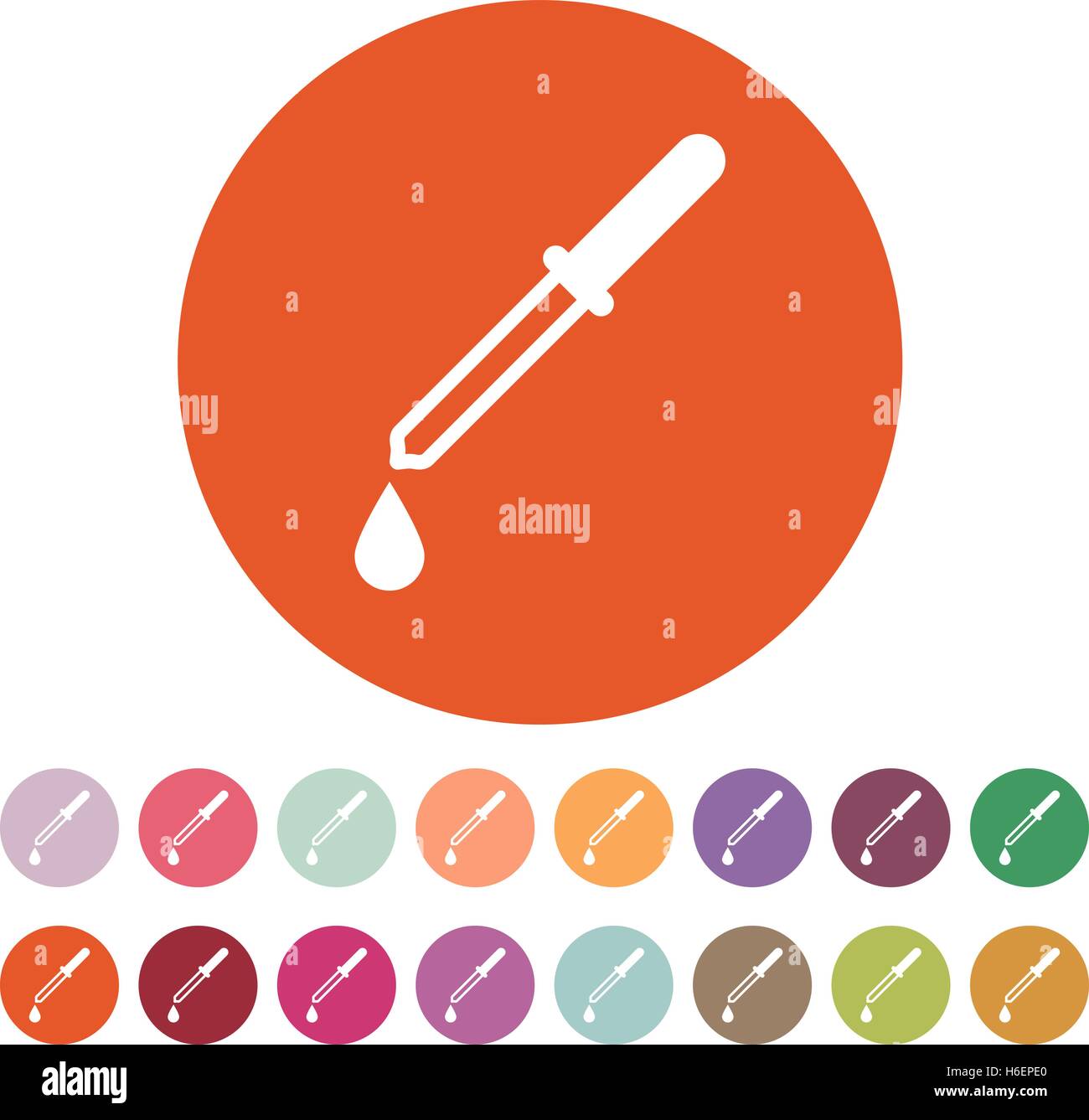 The pipette icon. Dropper and eyedropper, analysis, chemistry symbol ...