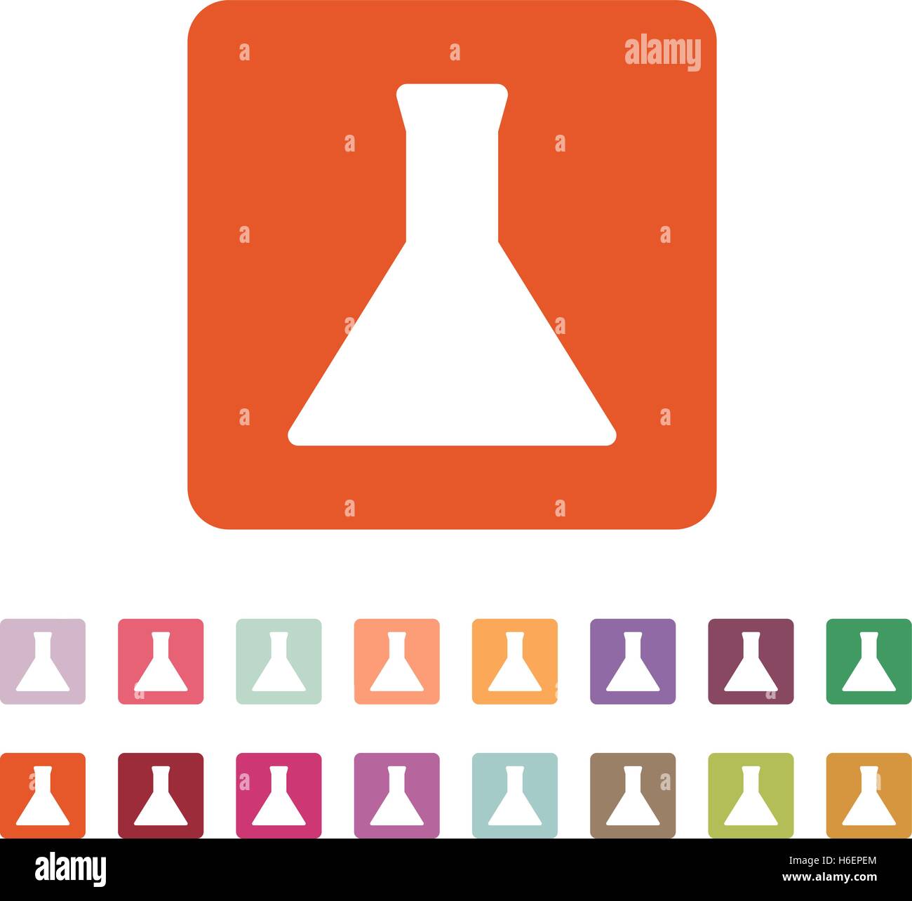 The test-tube icon. Flask and chemical, analysis, chemistry, laboratory ...