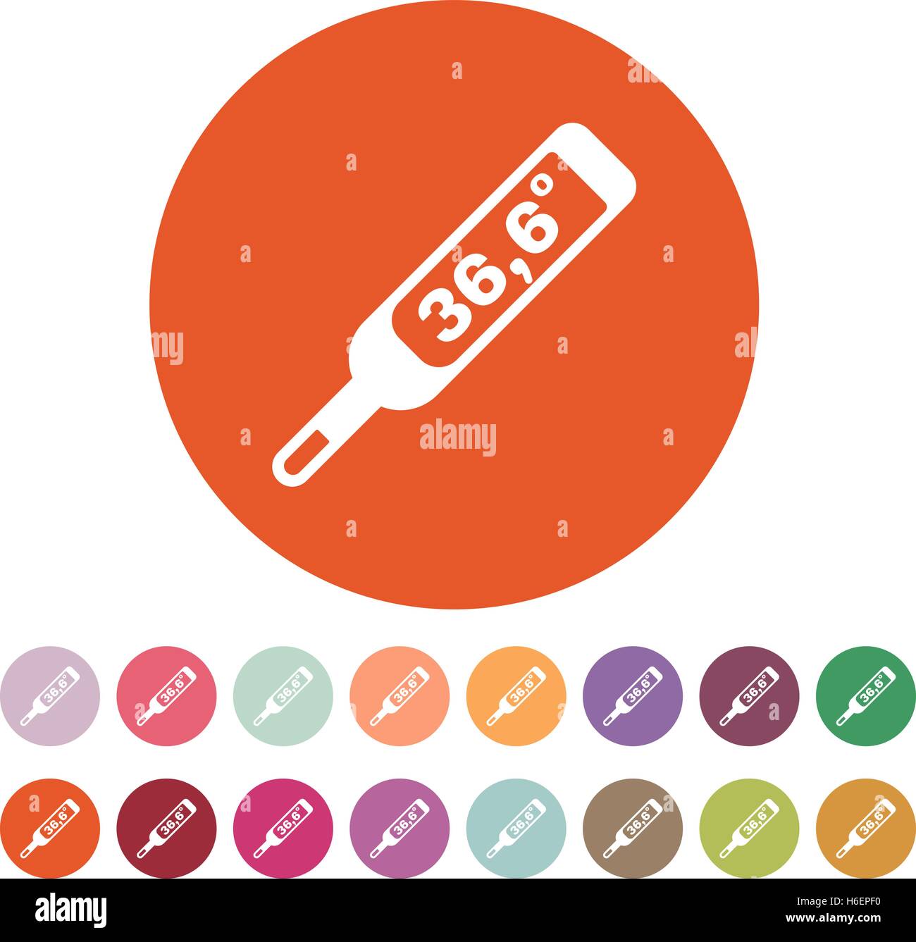 The medical thermometer icon. Healthy and diagnostic, doctor, medicine ...