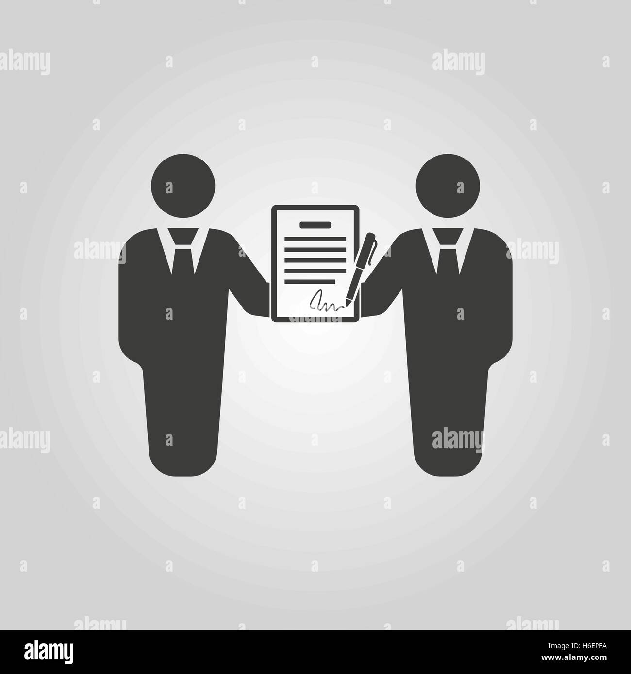 The contract icon. Agreement and signature, pact, partnership ...