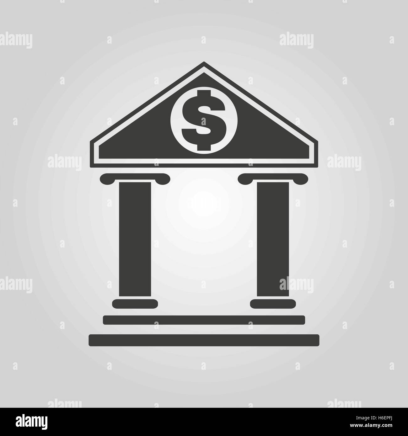 The bank icon. Banking and finance symbol. Flat Vector illustration ...