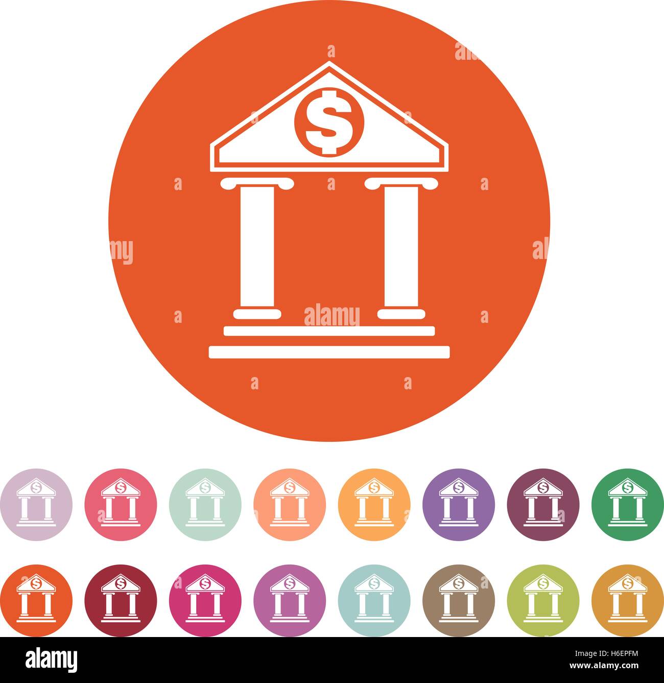 The bank icon. Banking and finance symbol. Flat Vector illustration ...