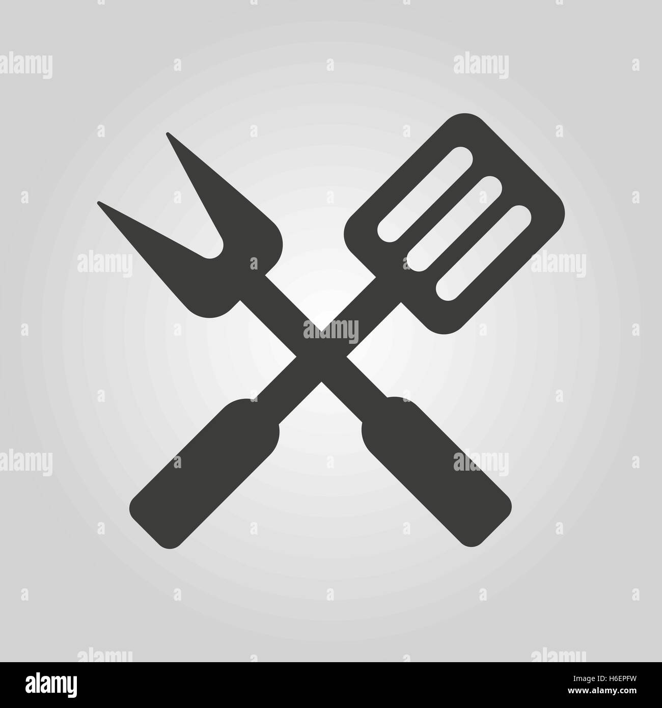 The bbq icon. Barbecue and kitchen, cook symbol. Flat Vector ...
