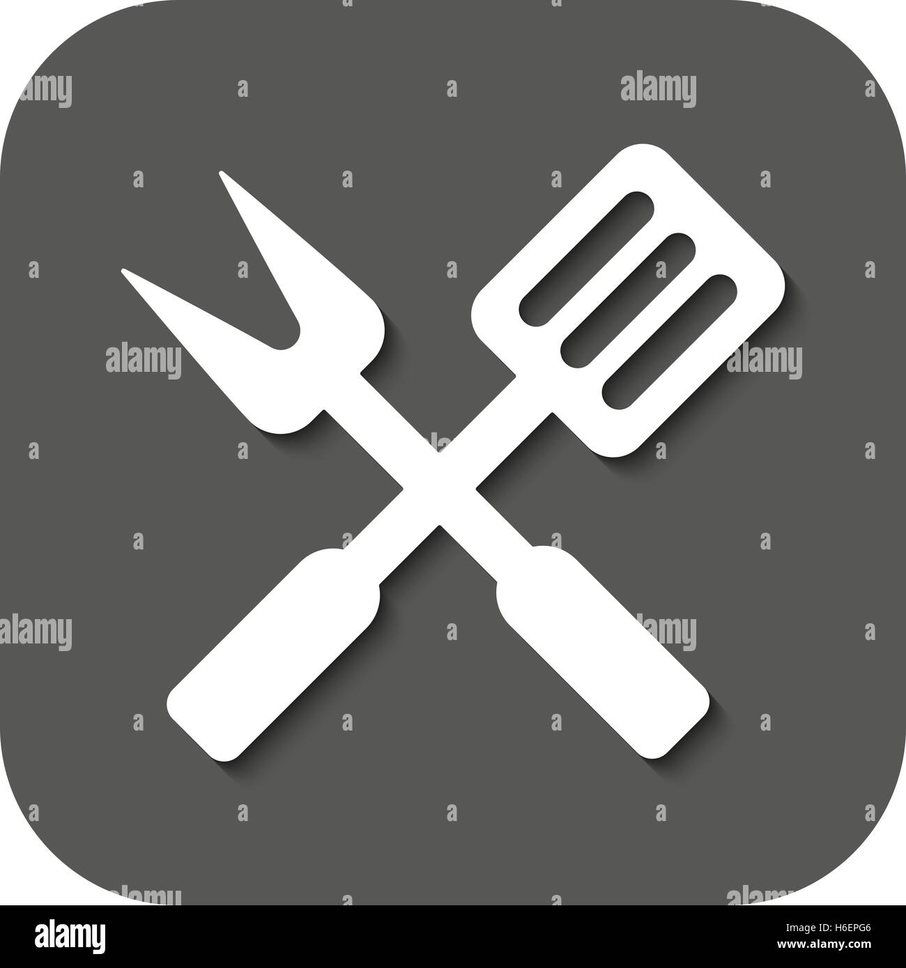 The bbq icon. Barbecue and kitchen, cook symbol. Flat Vector ...