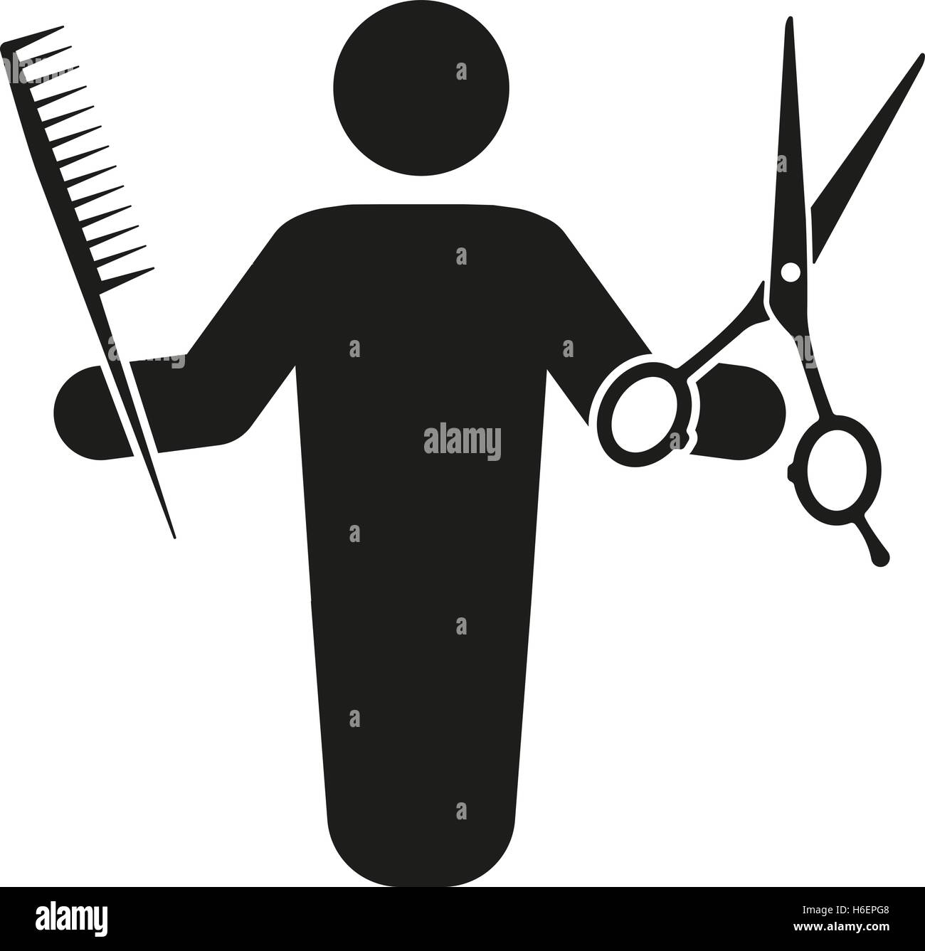 The barber avatar icon. Barbershop and hairdresser, haircutter symbol ...