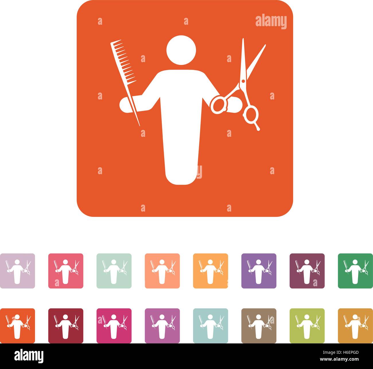 The barber avatar icon. Barbershop and hairdresser, haircutter symbol ...