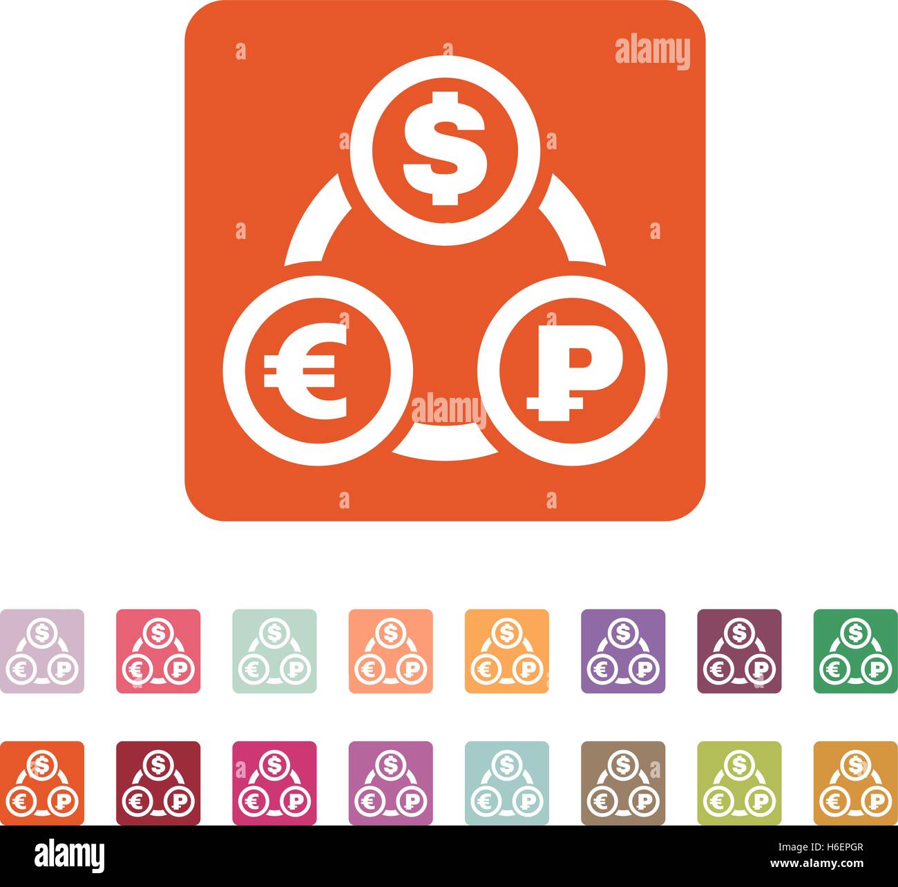 The currency exchange dollar, euro, ruble icon. Cash and money, wealth ...