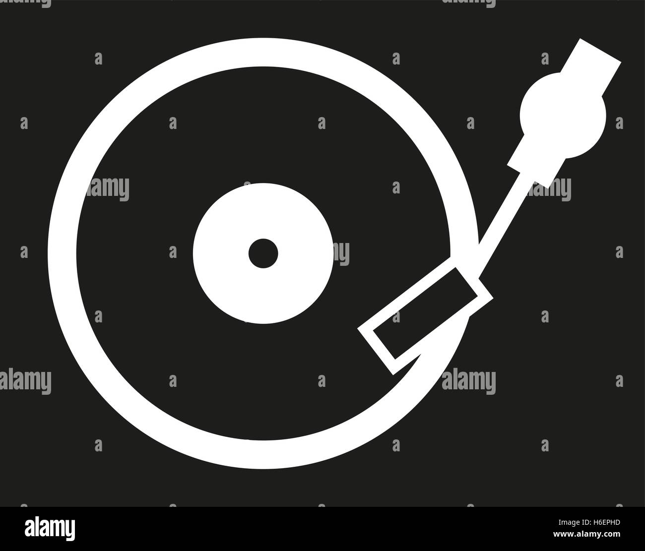 The turntable icon. DJ and gramophone, player, music symbol. Flat ...
