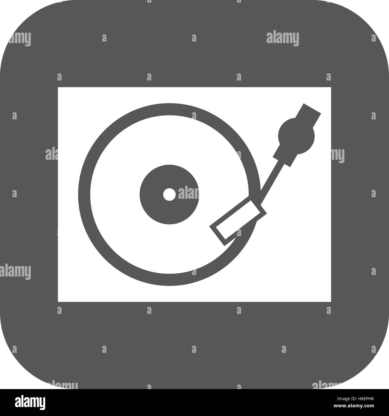 The turntable icon. DJ and gramophone, player, music symbol. Flat ...