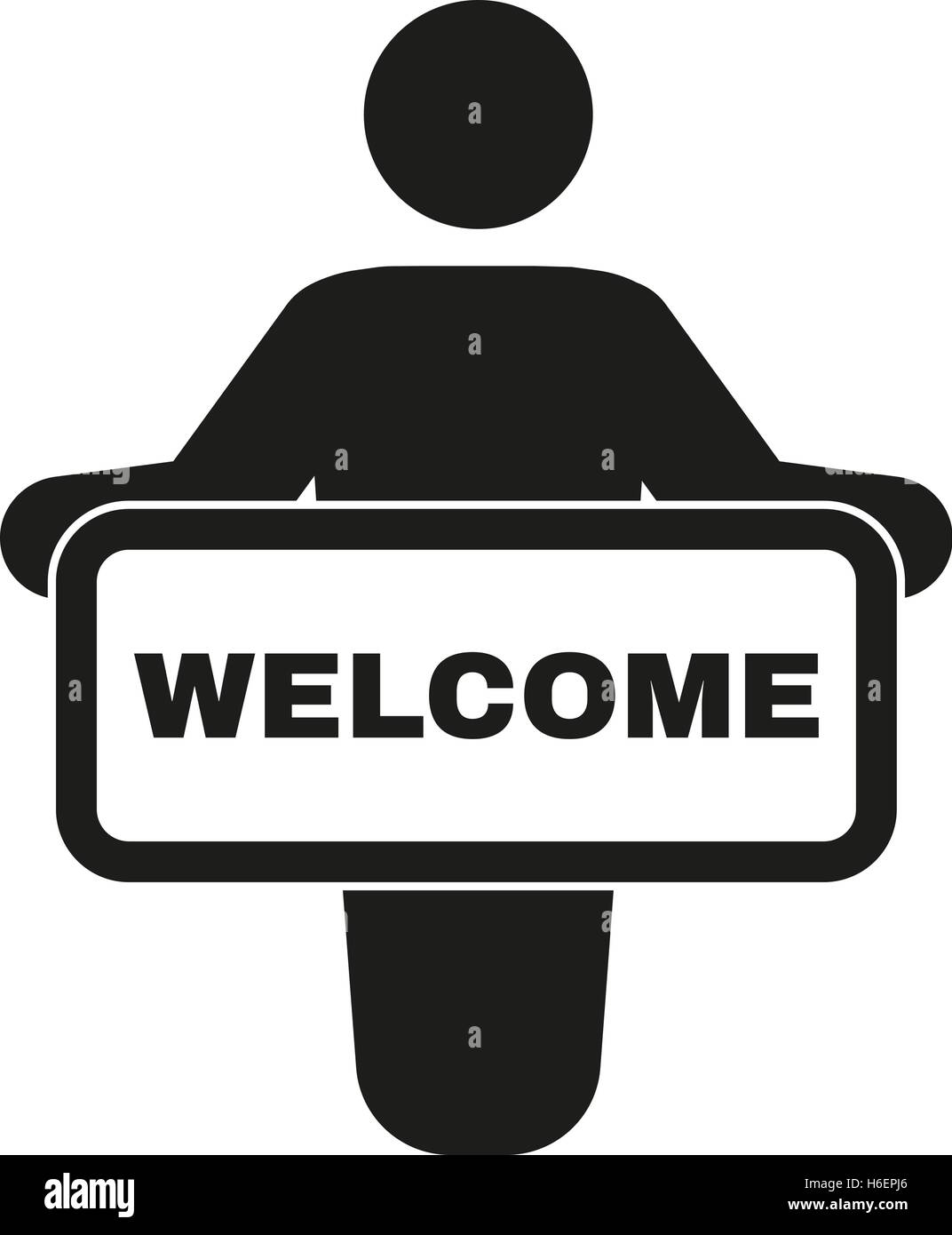 The welcom icon. Invite symbol. Flat Vector illustration Stock Vector ...