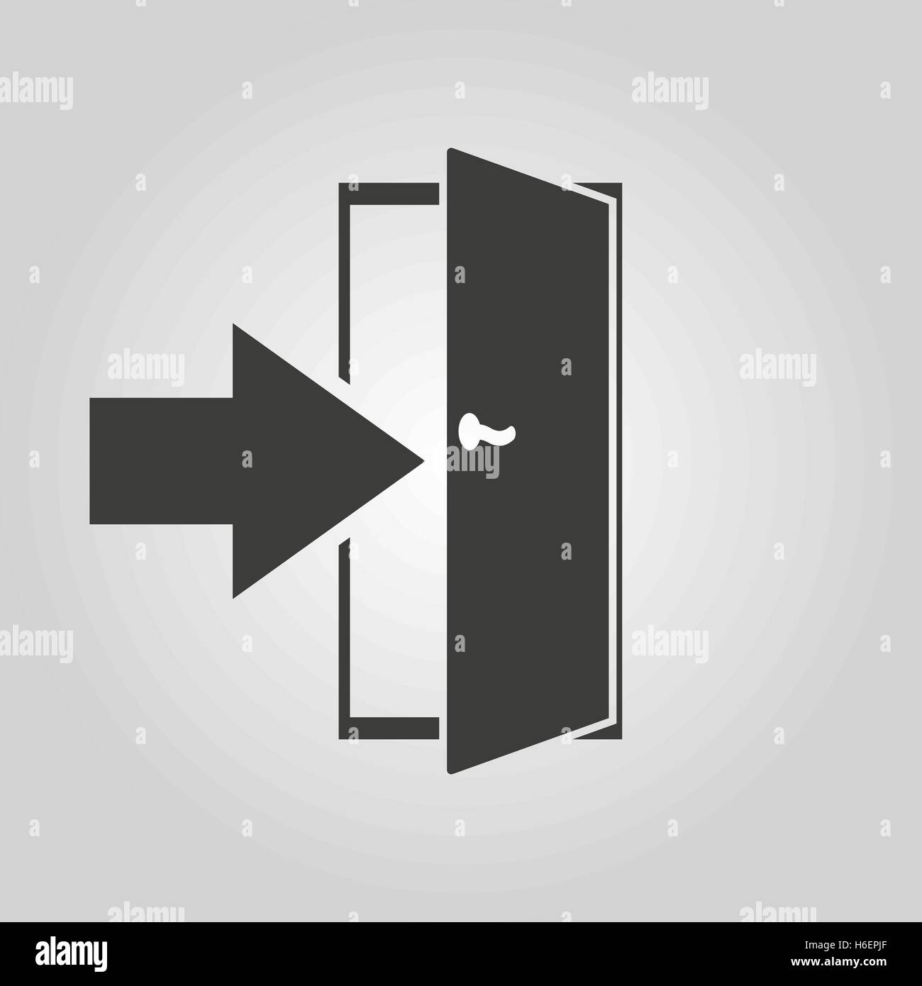 The login icon. Entry and input, authorization symbol. Flat Vector ...