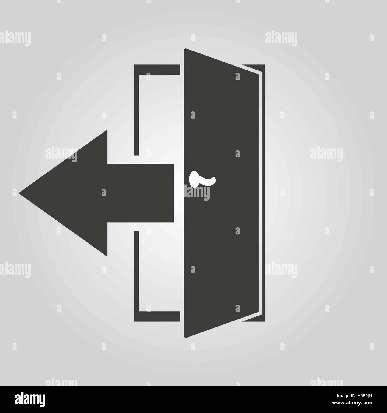 The exit icon. Logout and output, outlet, out symbol. Flat Vector ...
