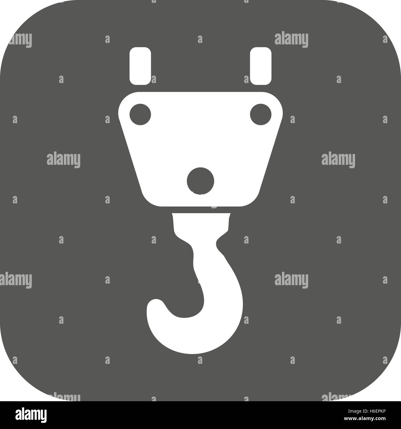 The crane hook icon. Building and lifting symbol. Flat Vector ...