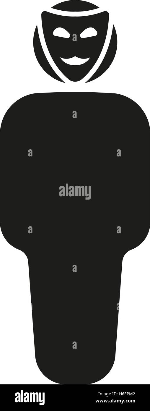 The anonym icon. Unknown and faceless, impersonal, featureless symbol ...