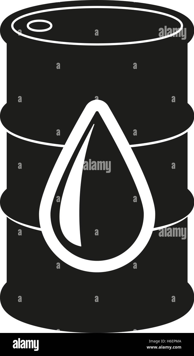 The barrel icon. Cask and oil, gasoline, petrol, benzine symbol. Flat ...