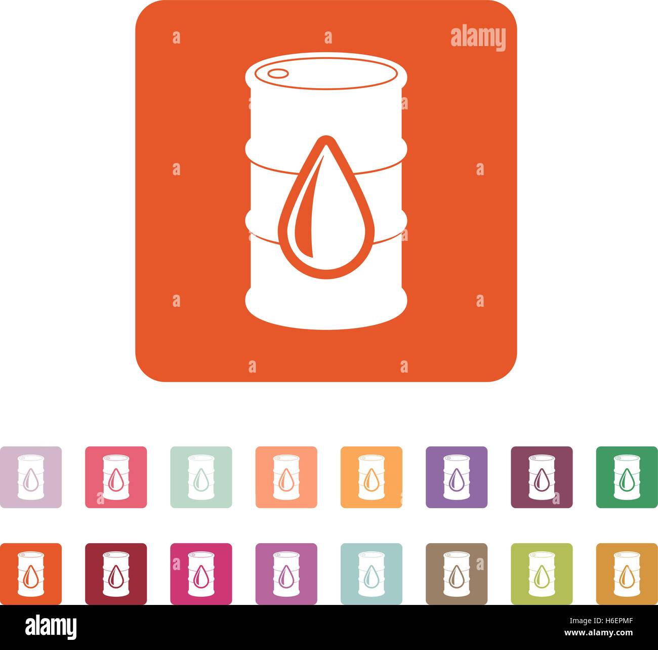 The barrel icon. Cask and oil, gasoline, petrol, benzine symbol. Flat ...