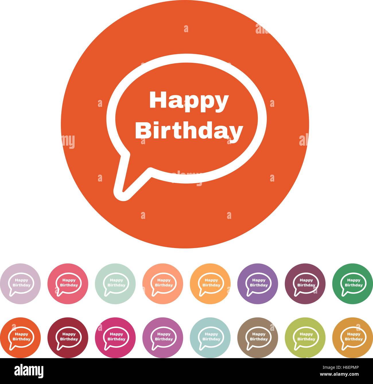 The speech bubble with the word happy birthday icon. Celebration and ...