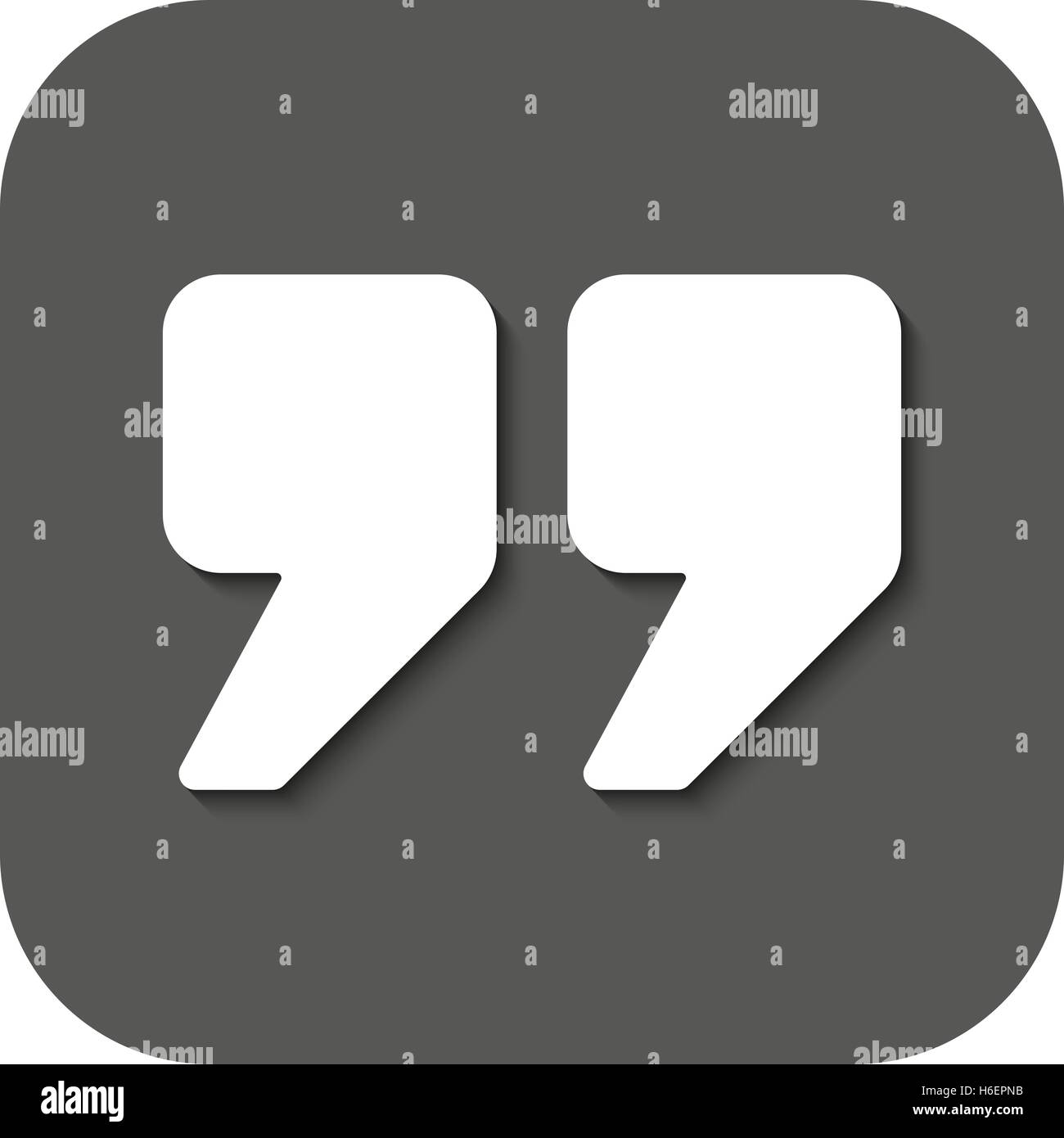 The quote icon. Quotation symbol. Flat Vector illustration. Button ...