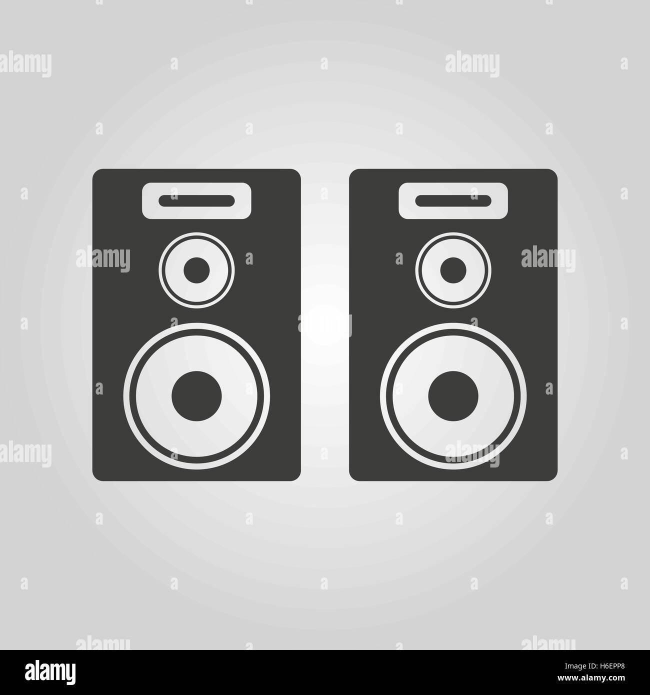 The audio icon. Speaker and music, sound, stereo symbol. Flat Vector ...