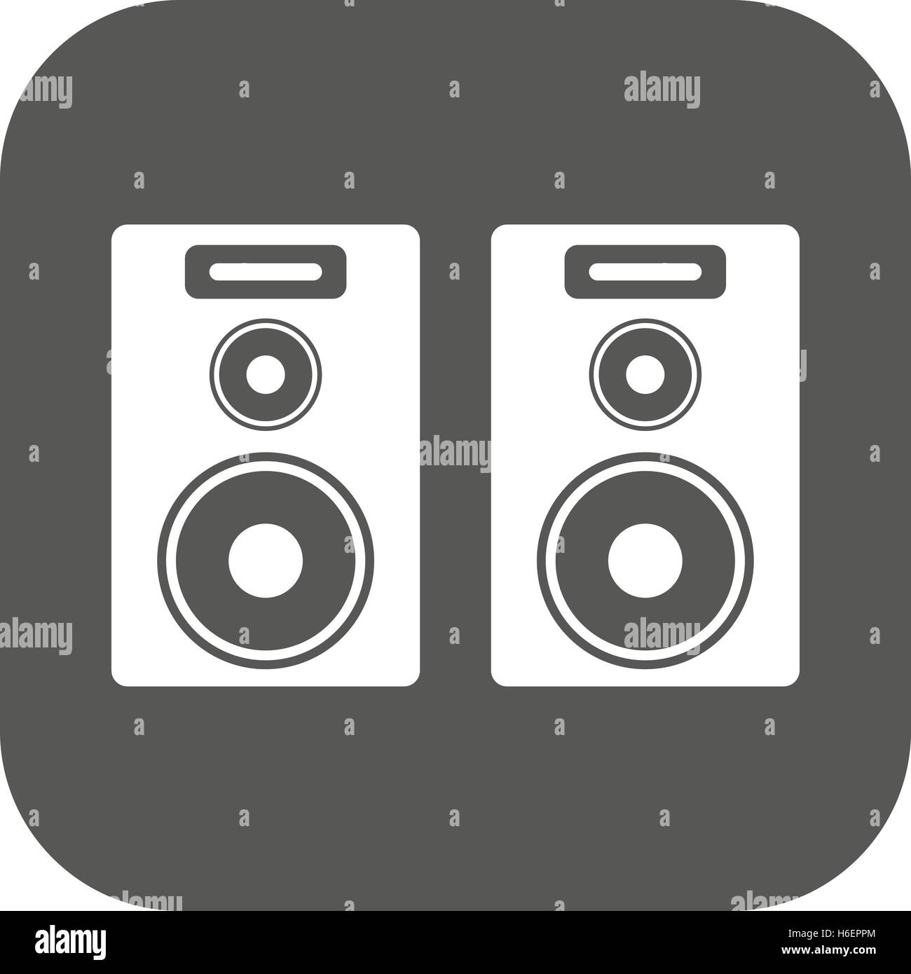 The audio icon. Speaker and music, sound, stereo symbol. Flat Vector ...
