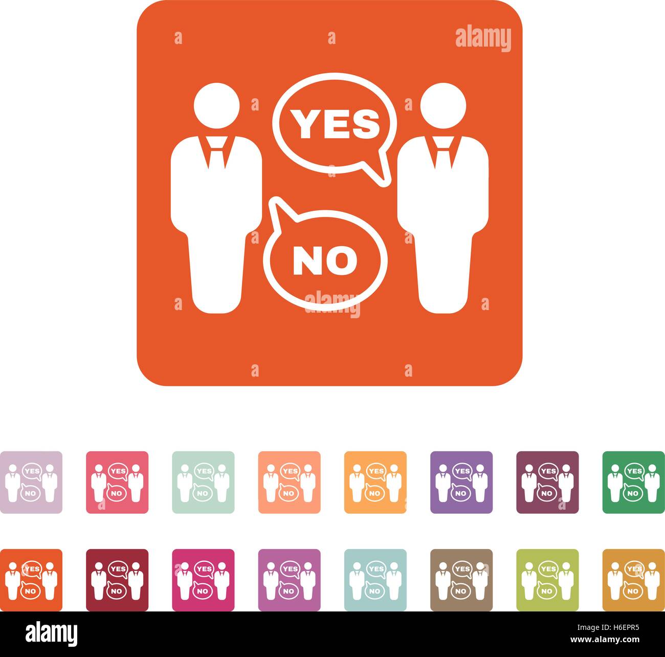 The dispute icon. Dialog and negotiation, discussion symbol. Flat ...