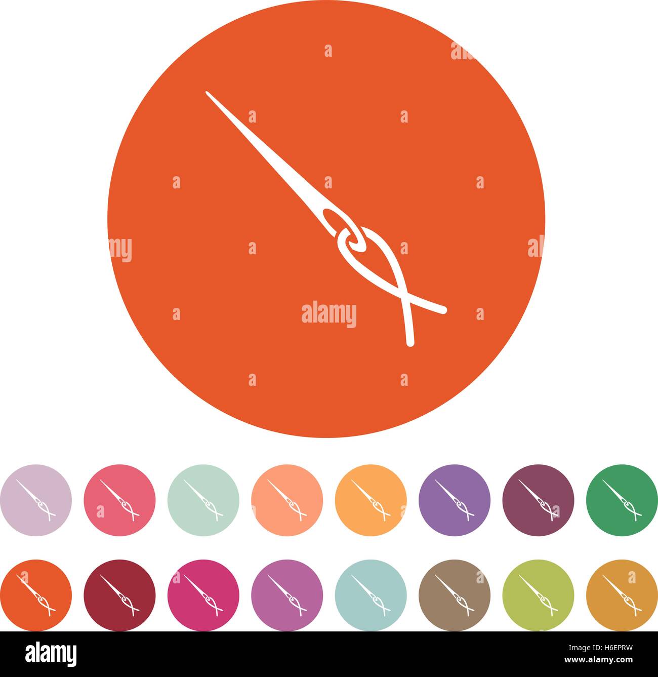 Threading a needle Stock Vector Images - Alamy