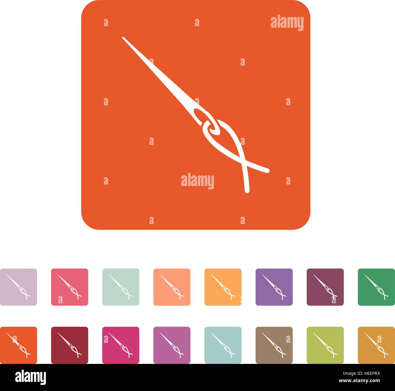 Threading a needle Stock Vector Images - Alamy