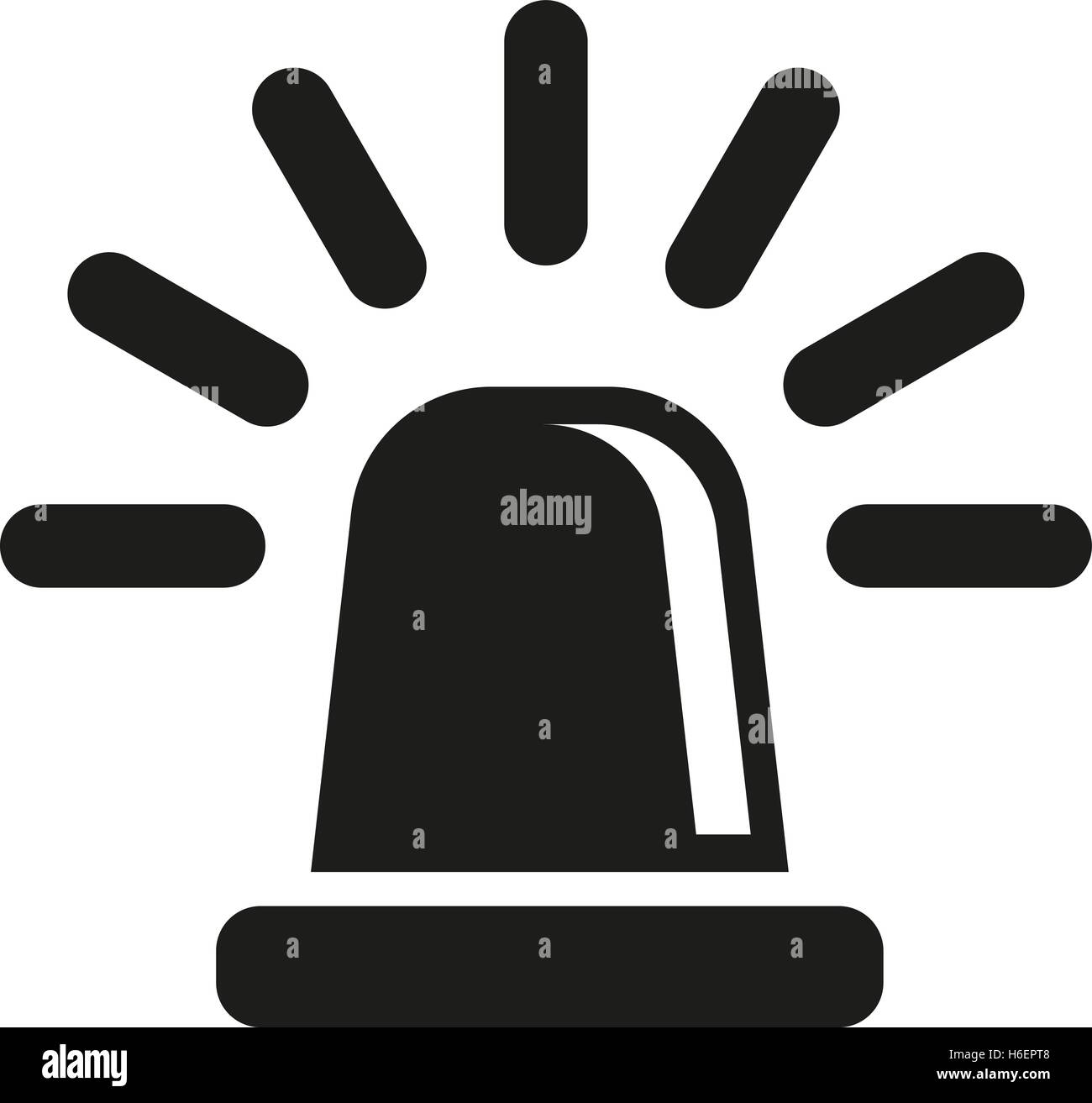 The flasher icon. Police and ambulance, alarm, beacon symbol. Flat ...