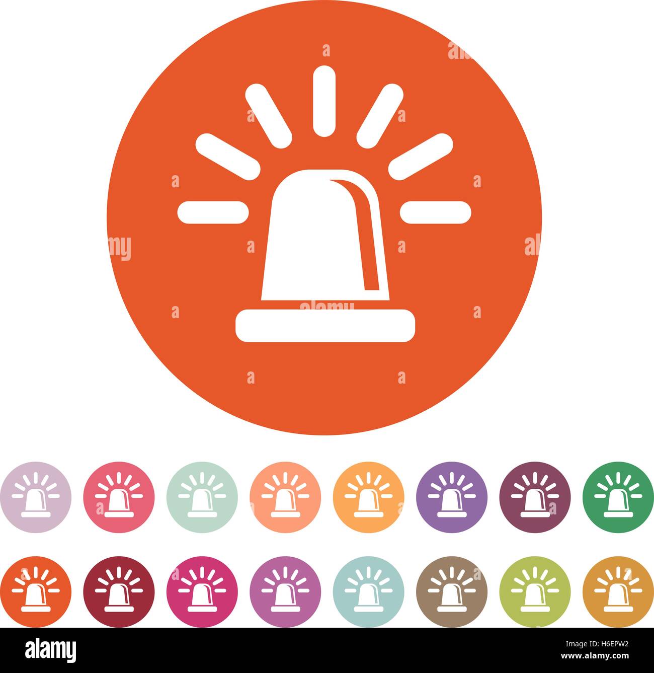 The flasher icon. Police and ambulance, alarm, beacon symbol. Flat ...