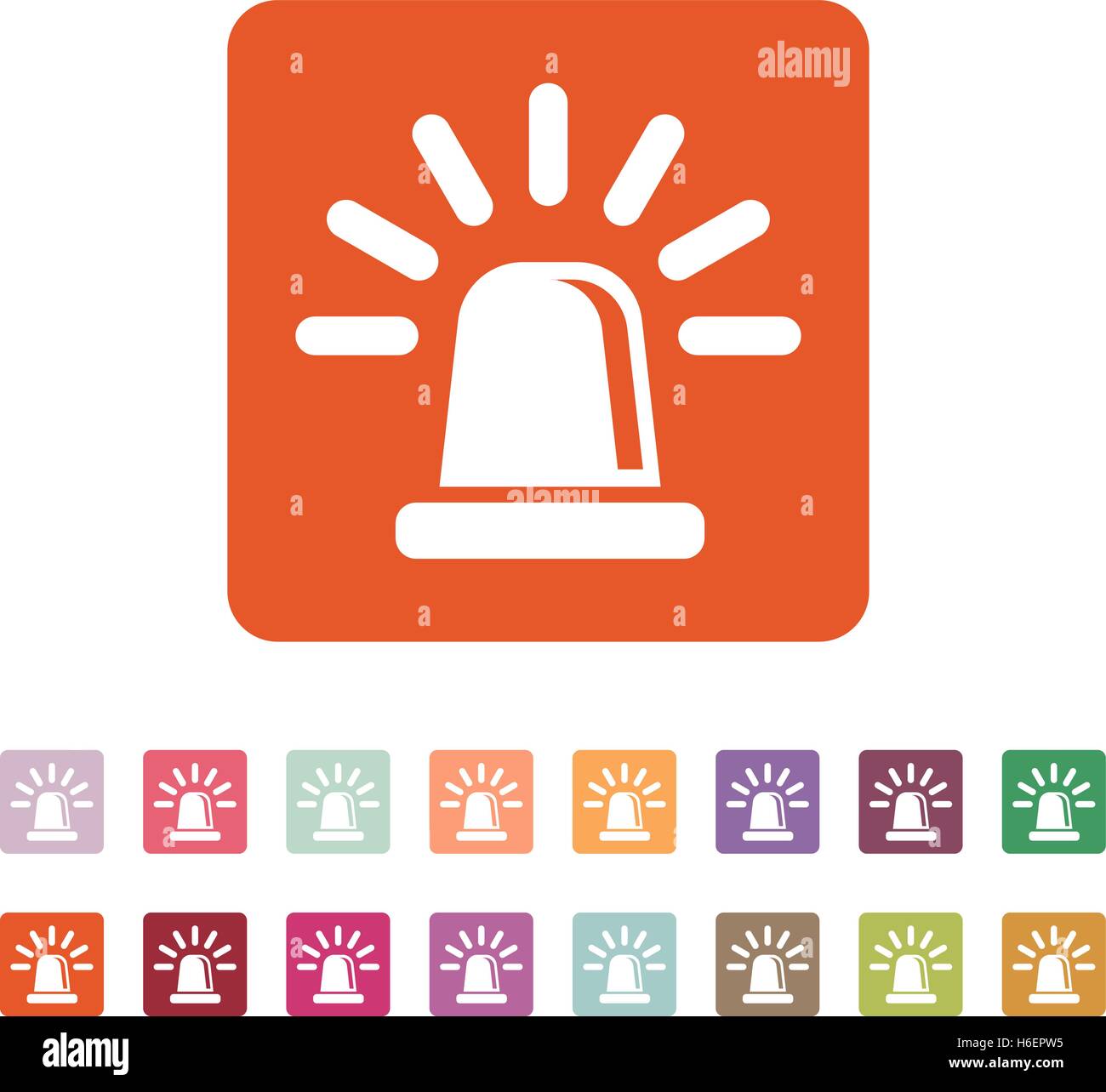 The flasher icon. Police and ambulance, alarm, beacon symbol. Flat ...