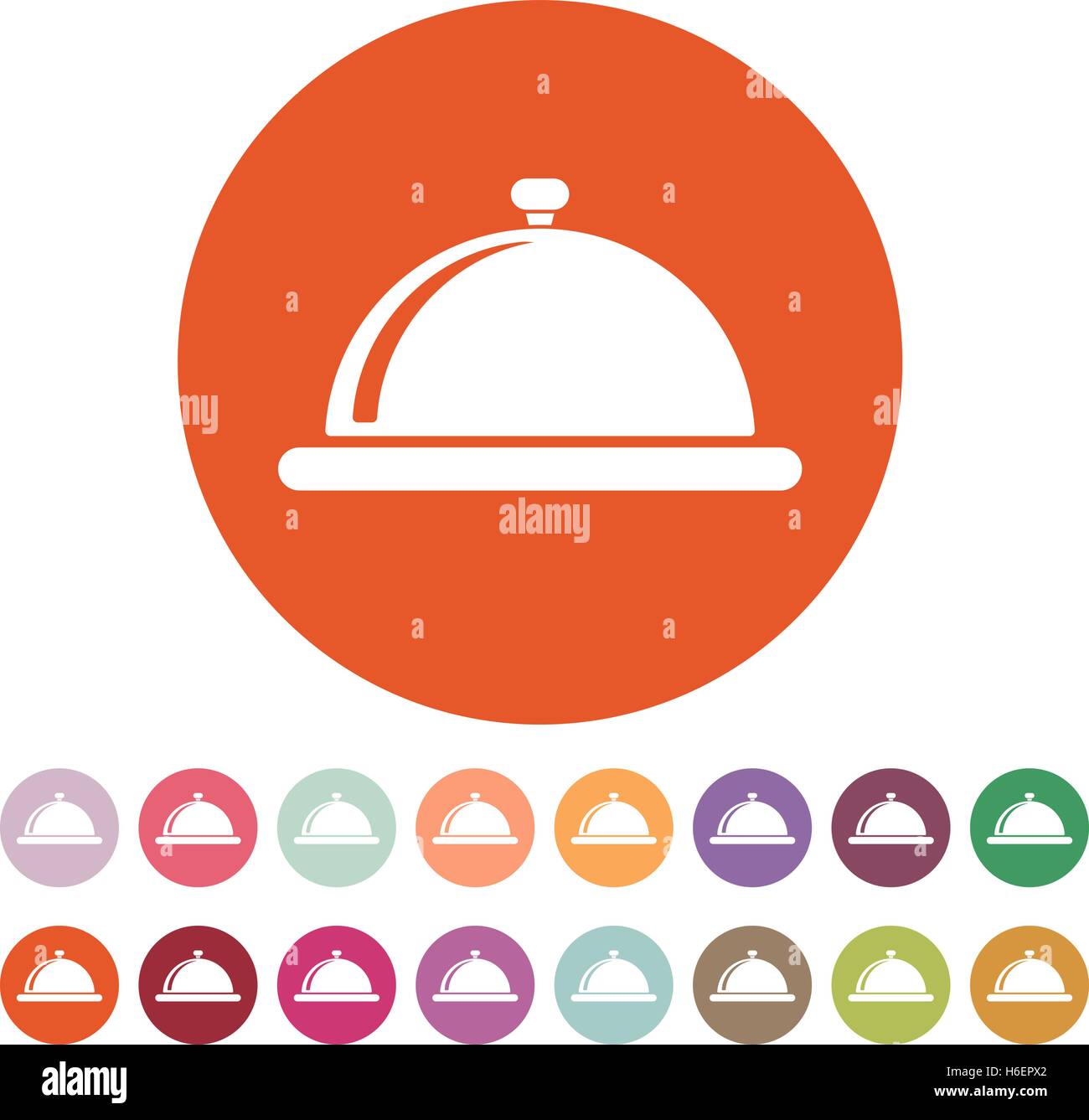 The tray station icon. Breakfast and lunch, dinner, restaurant symbol ...