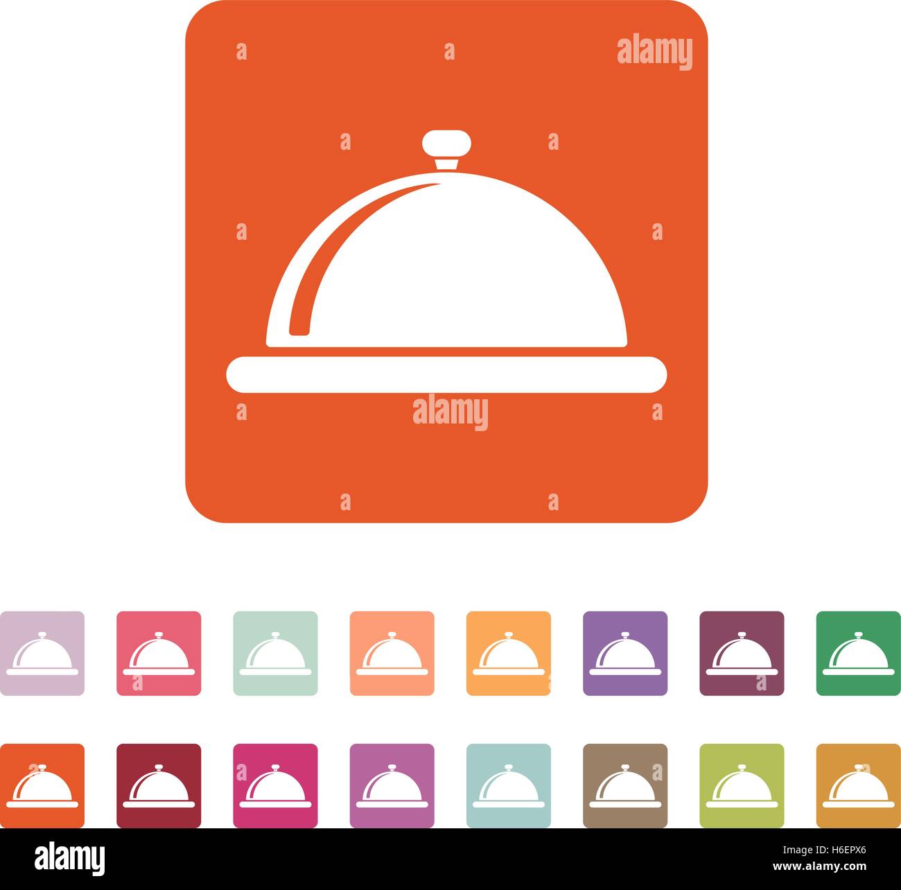 The tray station icon. Breakfast and lunch, dinner, restaurant symbol ...