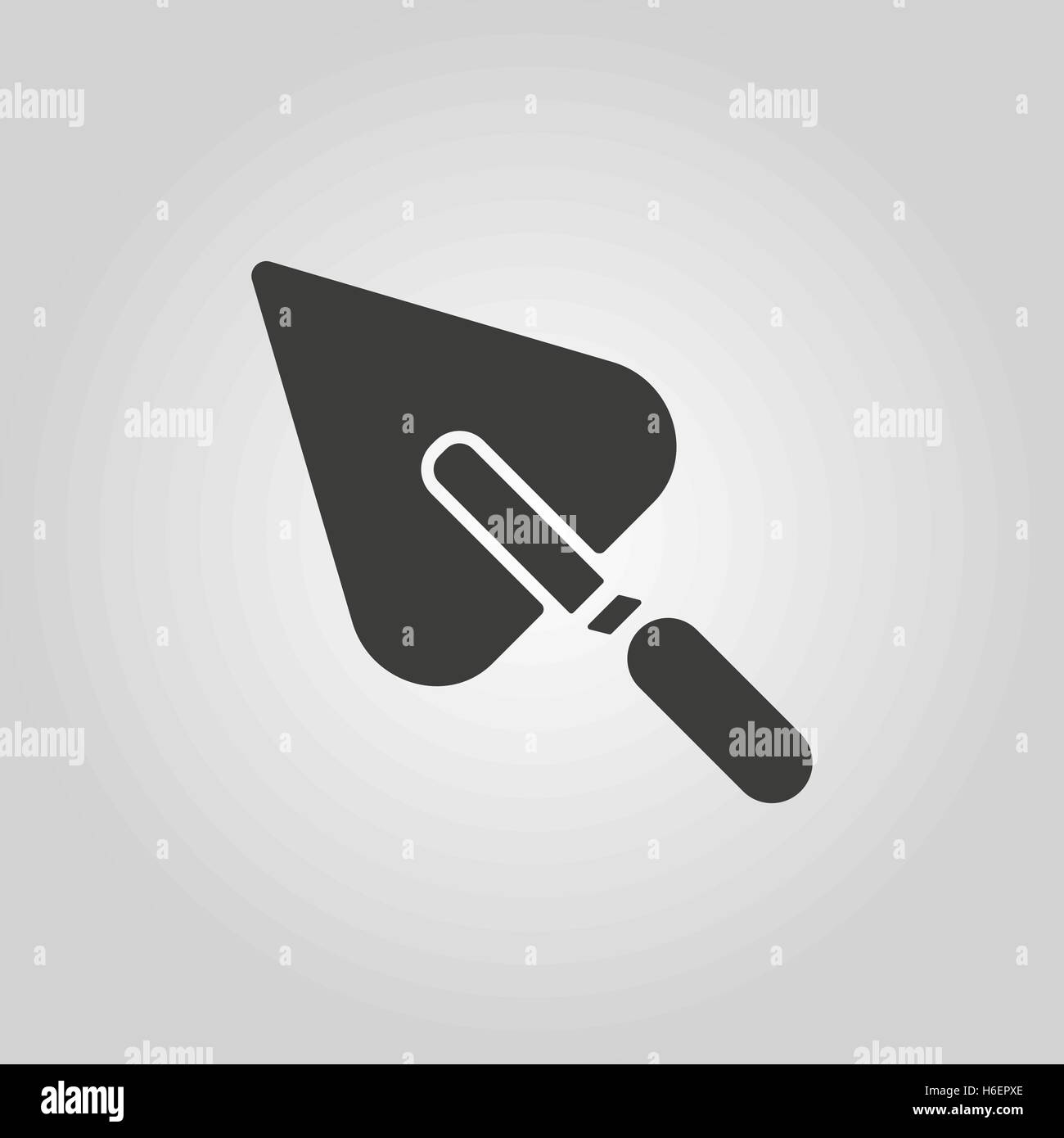 The trowel icon. Mason and building, repair, plasterer symbol. Flat ...