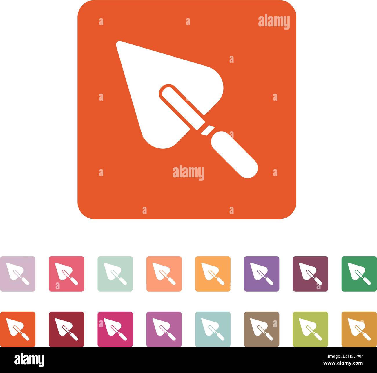 The trowel icon. Mason and building, repair, plasterer symbol. Flat ...