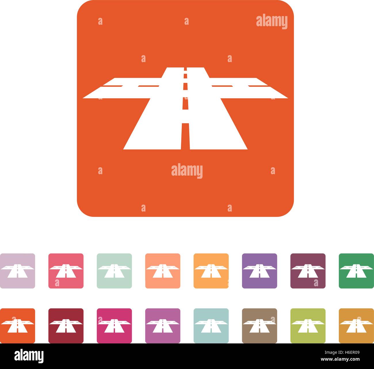 The crossroads icon. Crossway and crossing, intersection, road, route ...
