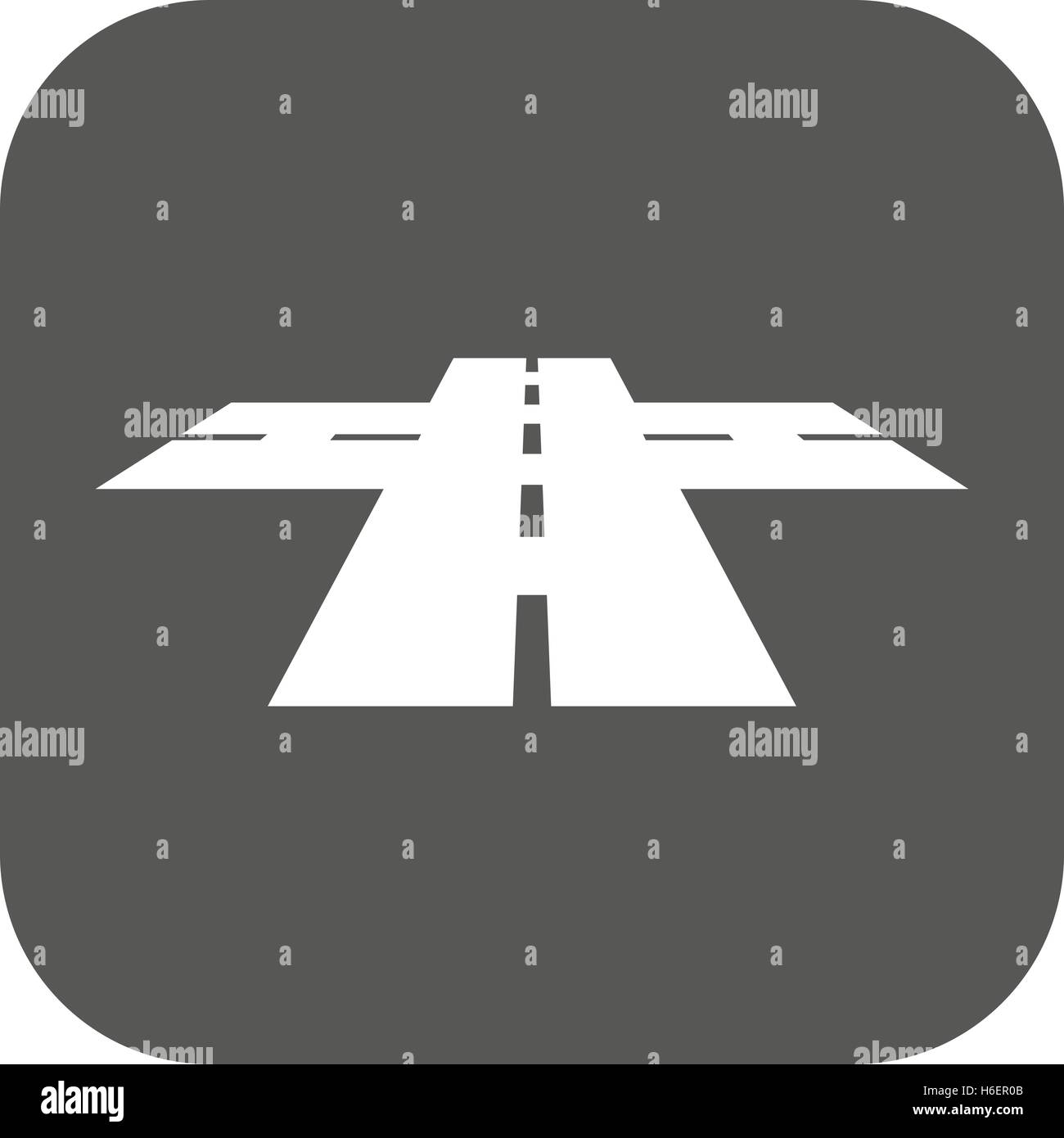The crossroads icon. Crossway and crossing, intersection, road, route ...