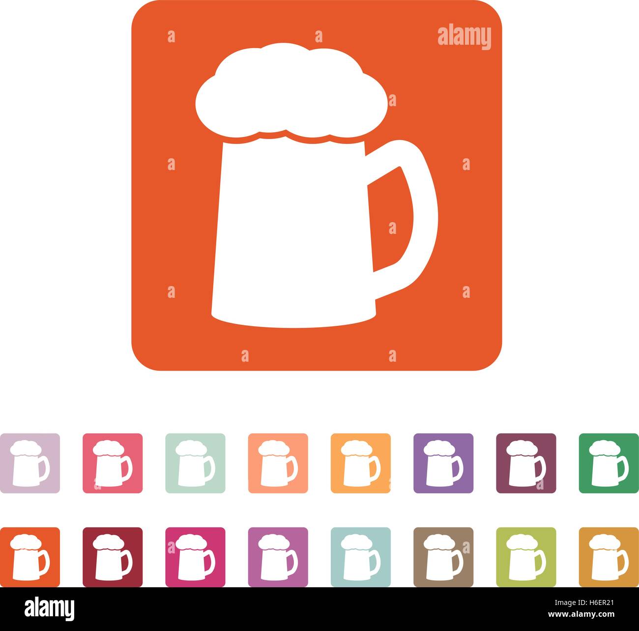 The glass of beer icon. Pub and kvass, alcohol, drink symbol. Flat ...