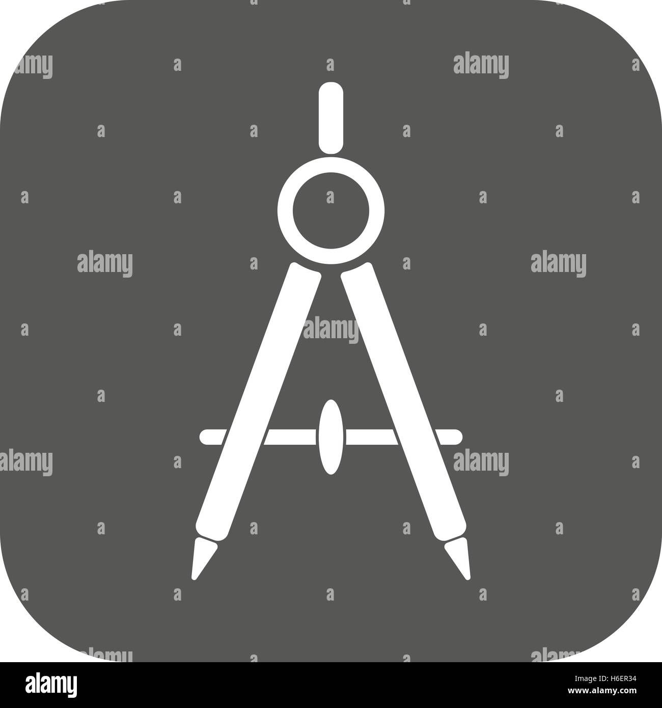 The divider icon. Surveyor and geometry, engineer, architect, school ...
