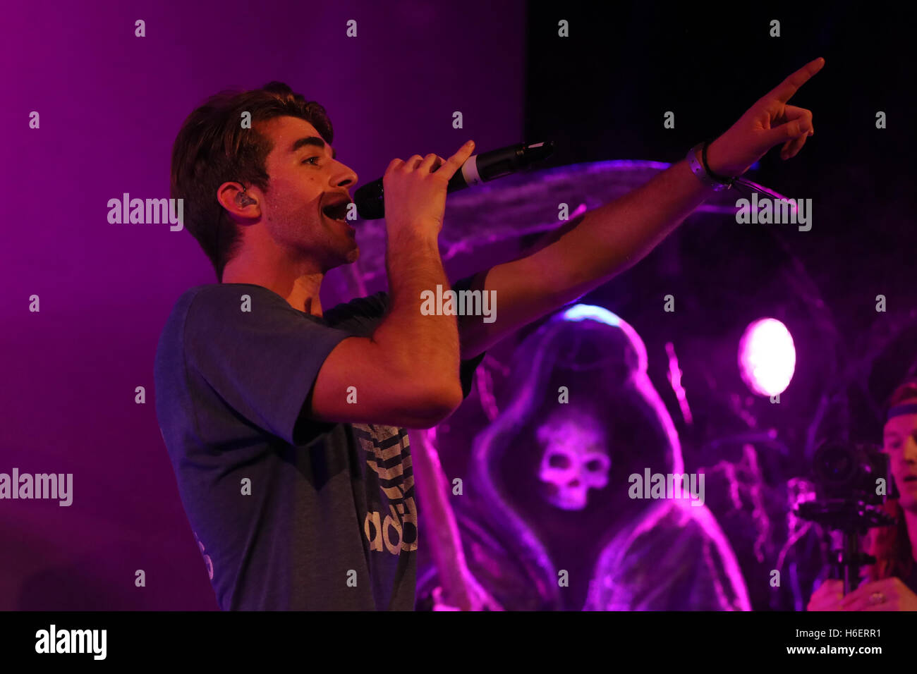 The Chainsmokers perform on stage during Capital FM's Monster Mash Up ...