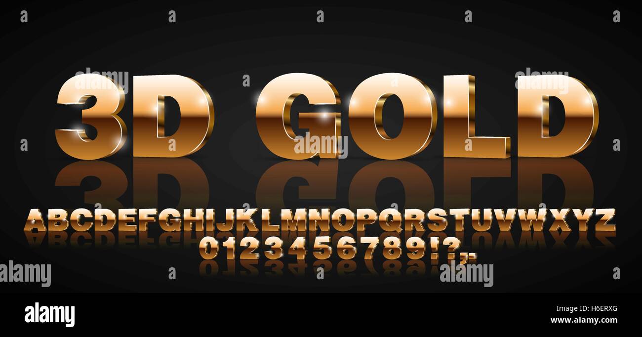 3d type font hi-res stock photography and images - Alamy