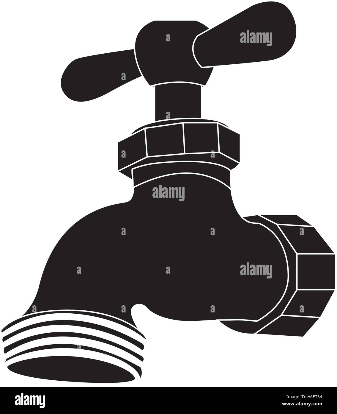 Turn the tap off Stock Vector Images - Alamy