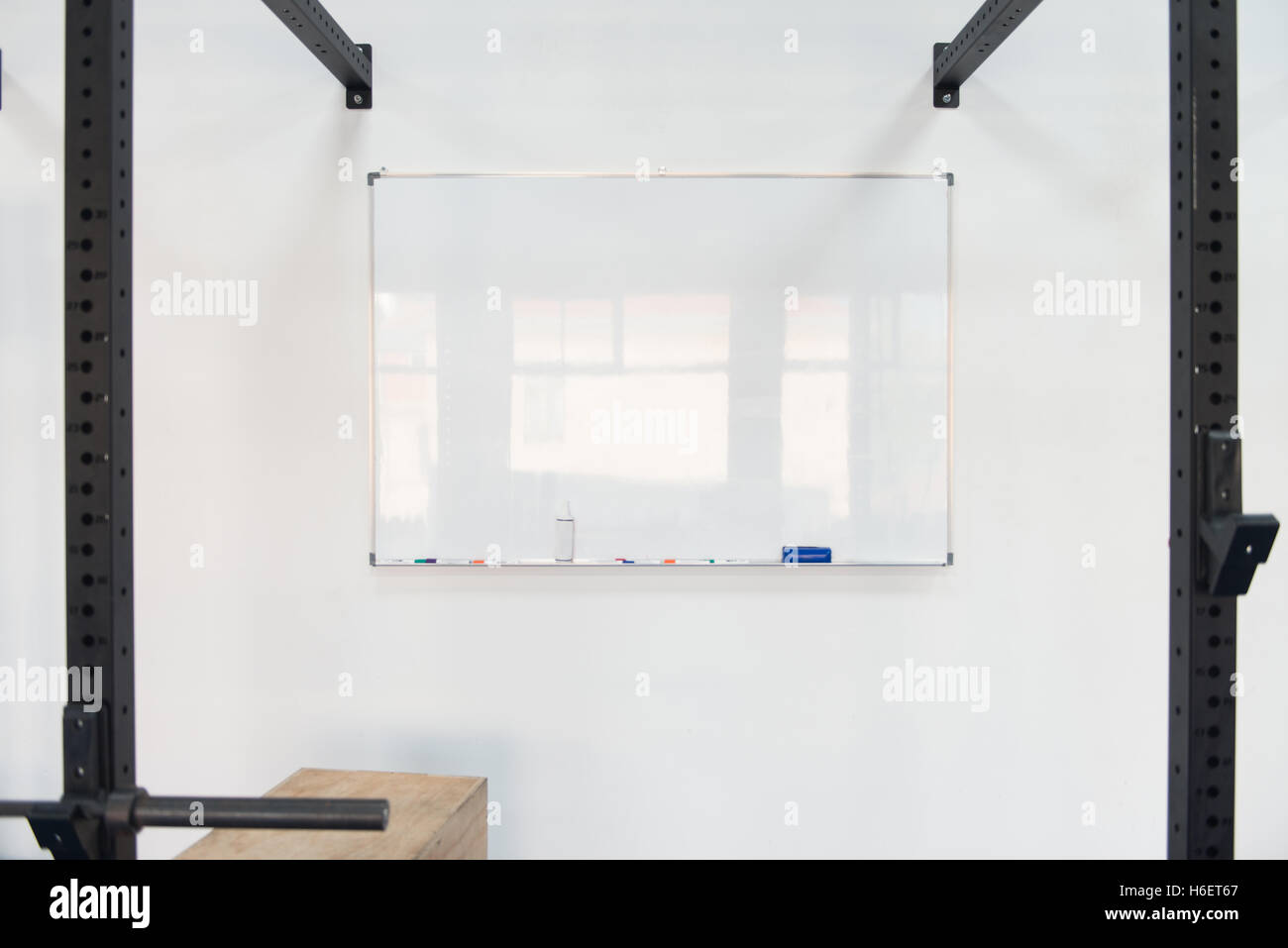 Whiteboard And Machines At The Modern Gym Room Fitness Center Stock ...