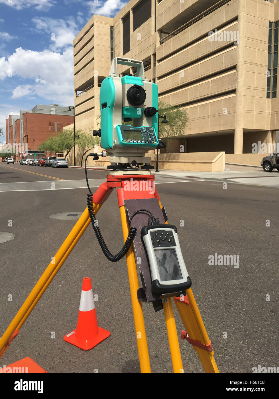 Survey of new road construction site Stock Photo - Alamy