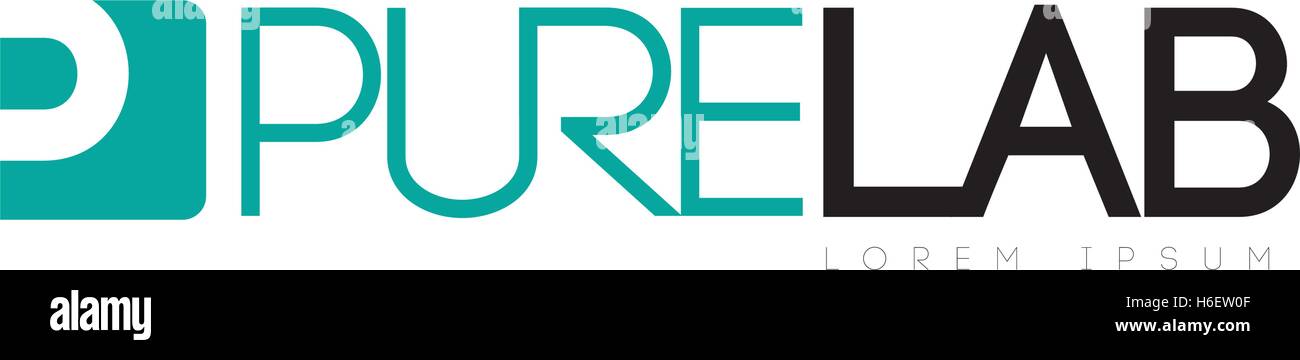 Pure Lab Concept Logo Design Stock Vector Image & Art - Alamy