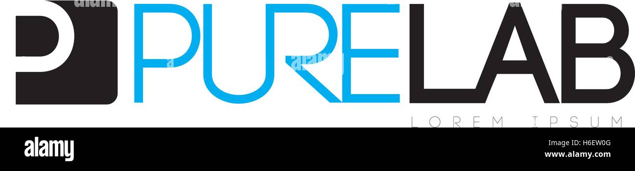 Pure Lab Concept Logo Design Stock Vector Image & Art - Alamy