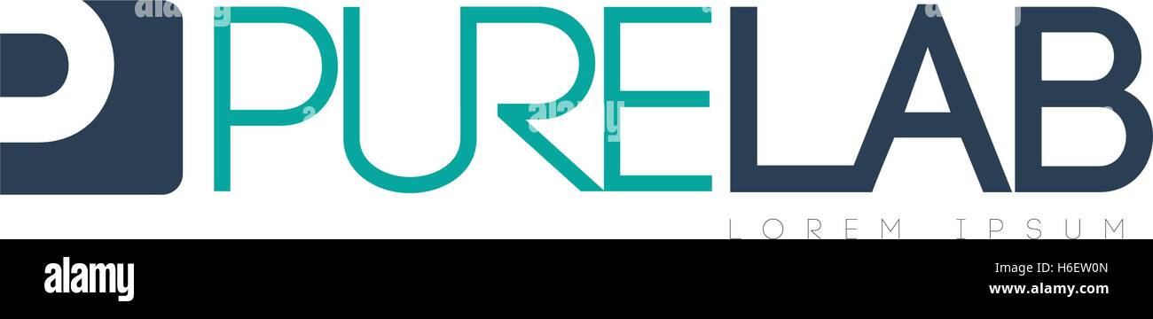 Pure Lab Concept Logo Design Stock Vector Image & Art - Alamy