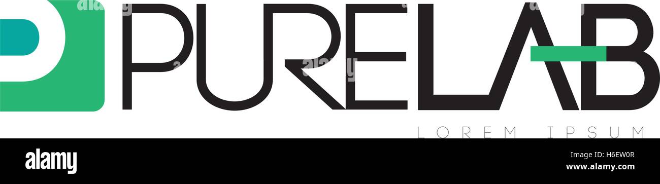 Pure Lab Concept Logo Design Stock Vector Image & Art - Alamy