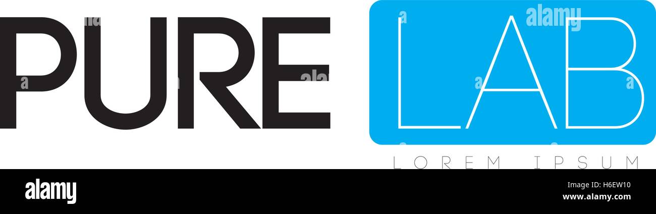 Pure Lab Concept Logo Design Stock Vector Image & Art - Alamy
