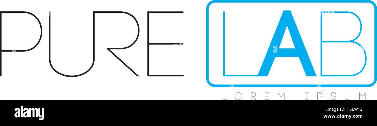 Pure Lab Concept Logo Design Stock Vector Image & Art - Alamy